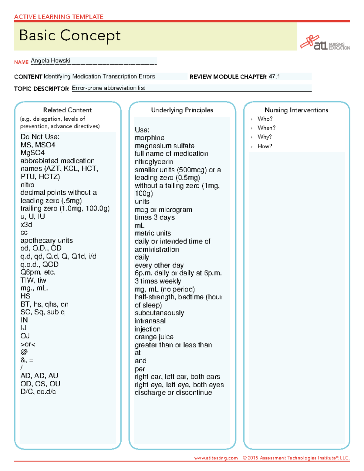 Identifying Medication Transcription Errors - Related Content (e. delegation, levels of ...