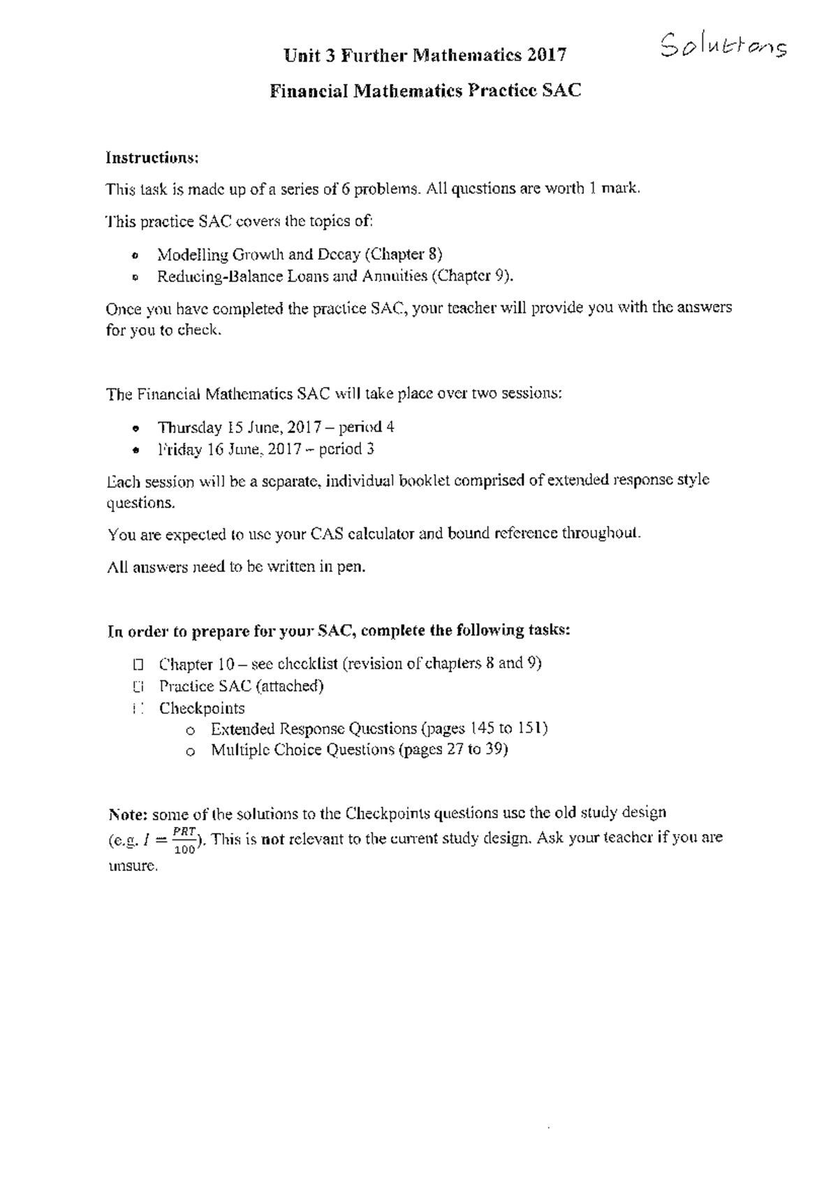 Financial Maths Revision 1 Solutions - Machine learning - Studocu