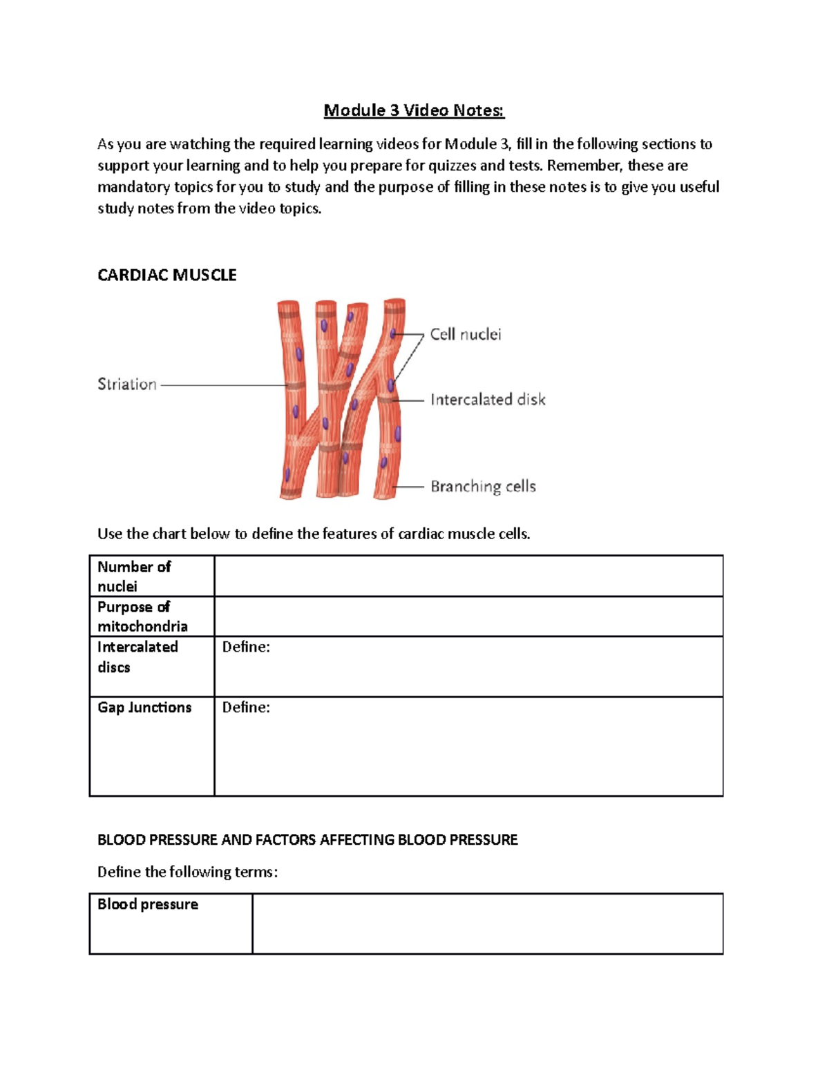 Module 3 Video notes - Module 3 Video Notes: As you are watching the ...