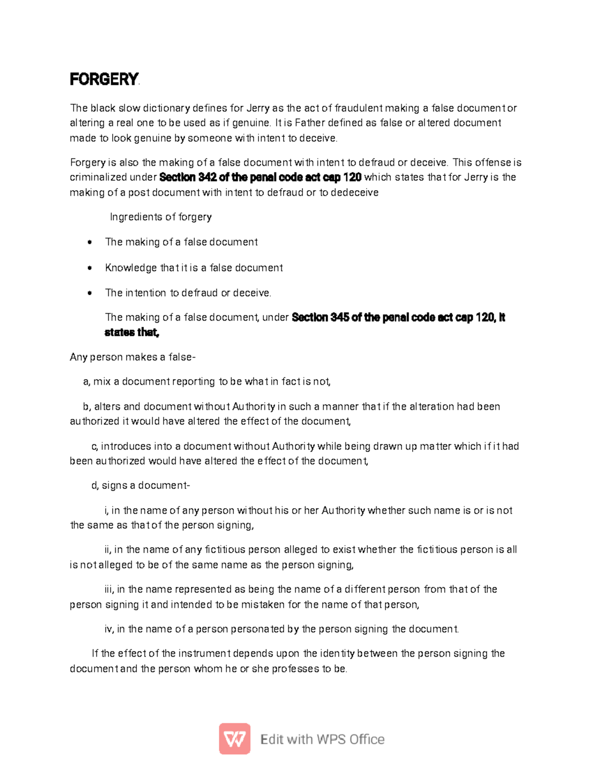 Forgery.-WPS Office - FORGERY. The black slow dictionary defines for ...