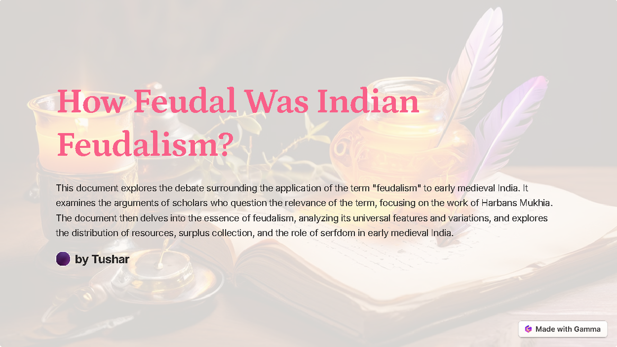 How Feudal Was Indian Feudalism - How Feudal Was Indian Feudalism? This ...