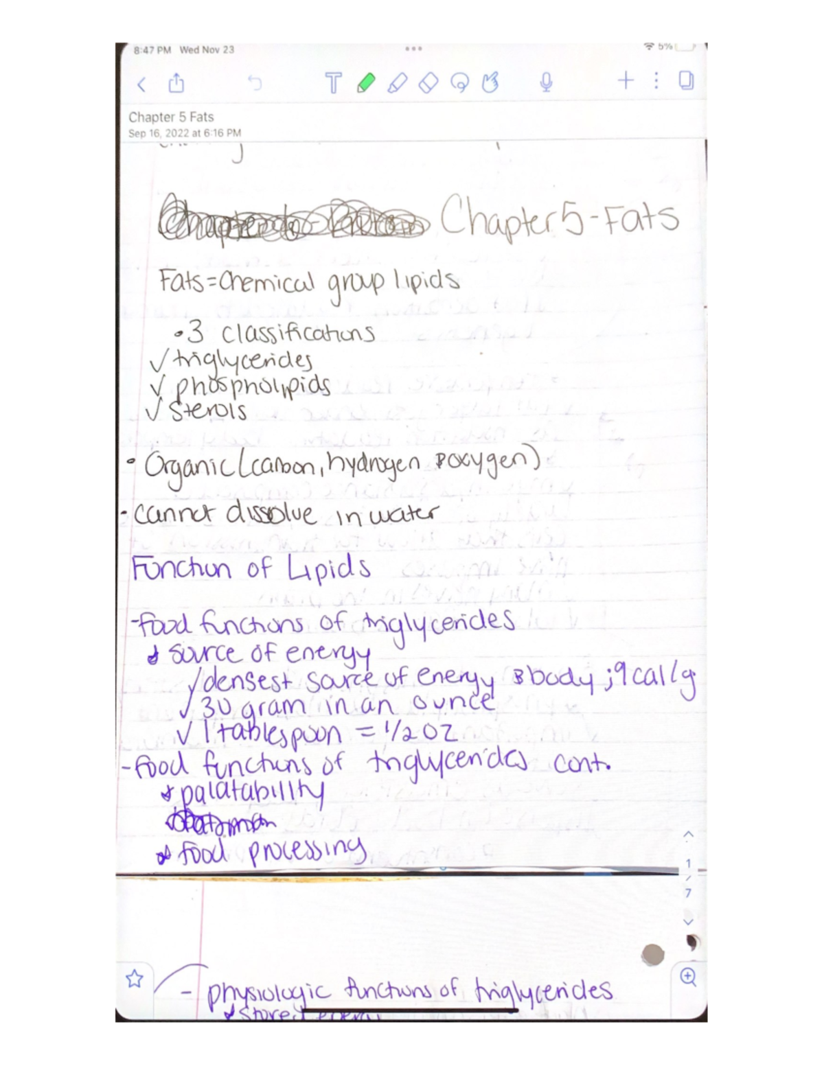 8:47 PM Wed Nov 23 - Chapter 5 Fat Notes Dr. Carpenter - UPNS 103 - Studocu
