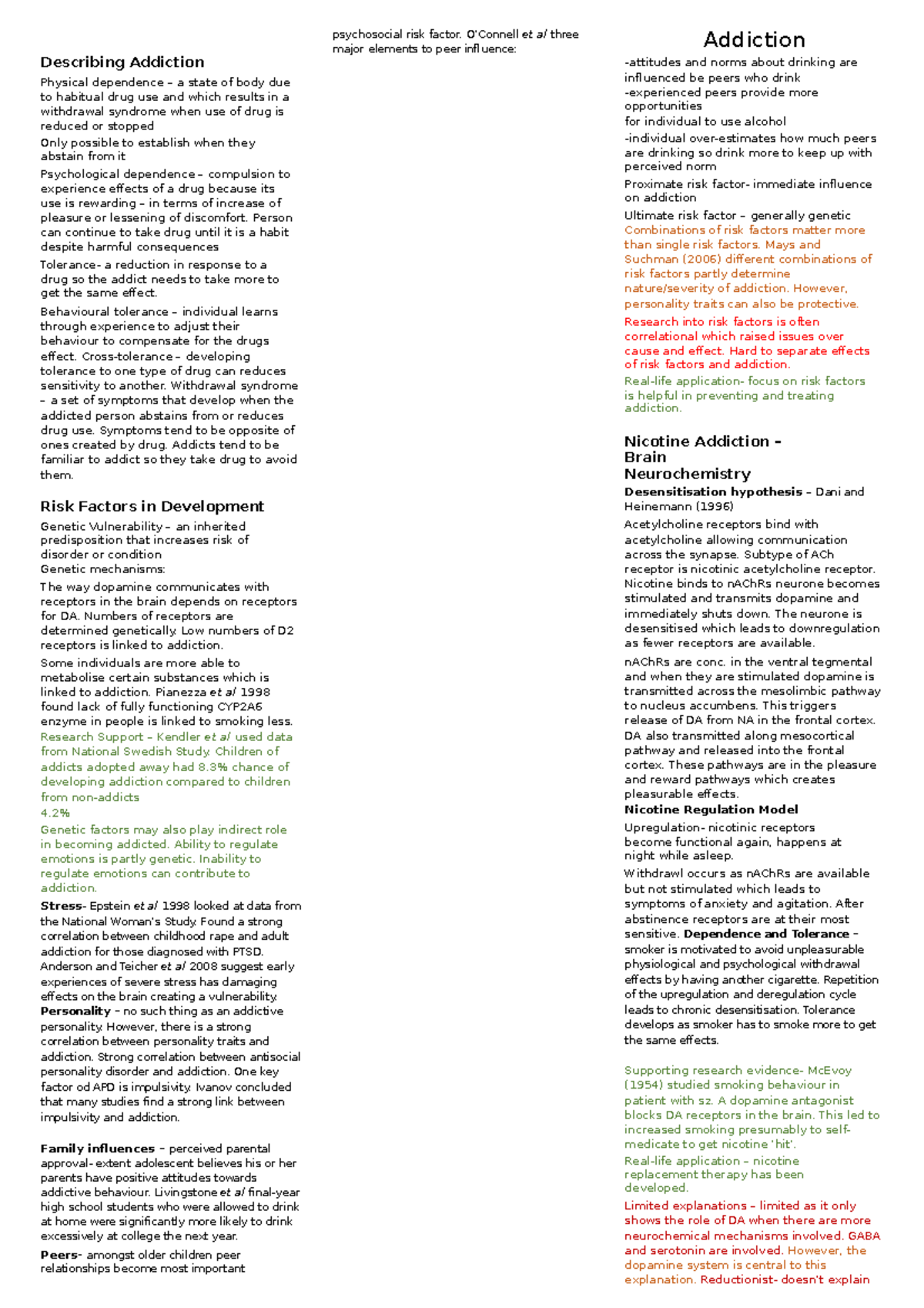 Addiction - Describing Addiction Physical dependence – a state of body ...