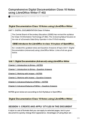 Csiplearninghub.com-IT 402 Advanced Spreadsheet Class 10 Notes ...