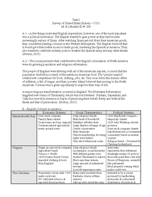 English Composition 1 Task 2 - Evaluation Essay Western Governors ...