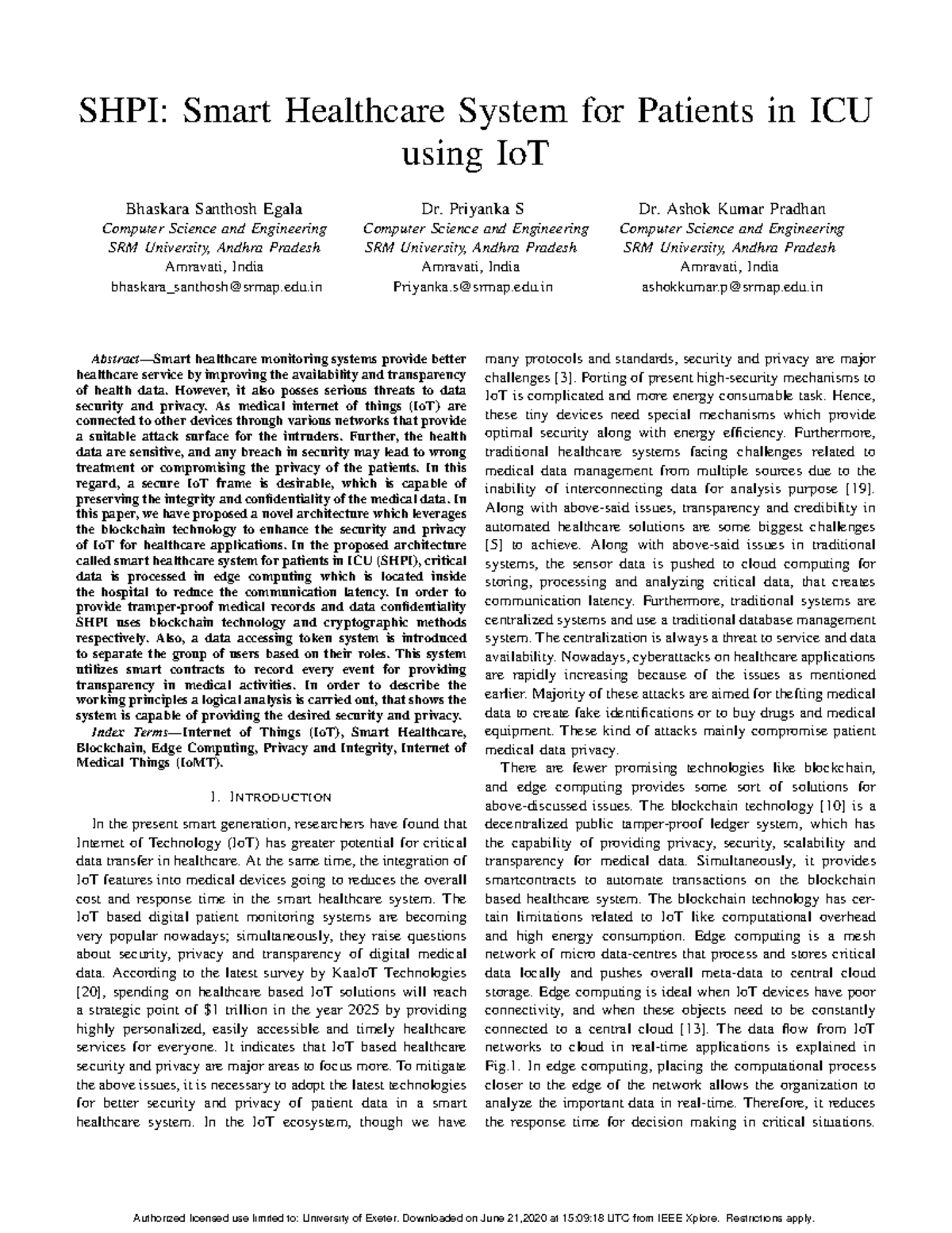 patients and icu system - SHPI: Smart Healthcare System for Patients in ...