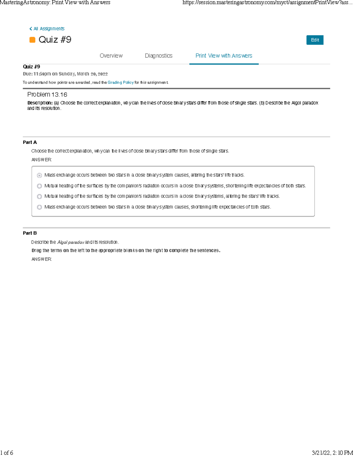 Quiz9 - Study the questions that are on the quiz here - ! All ...