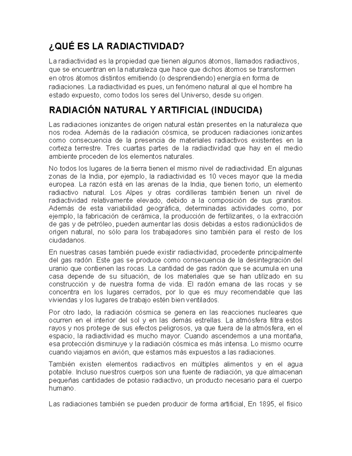 ¿Que es la radioactividad y cuales son sus diferentes aplicaciones ...