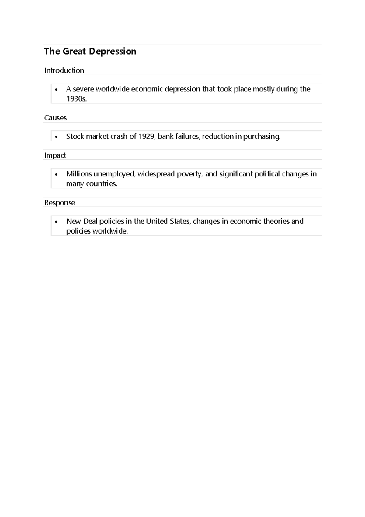 The Great Depression - ARCH1102 - The Great Depression Introduction • A ...