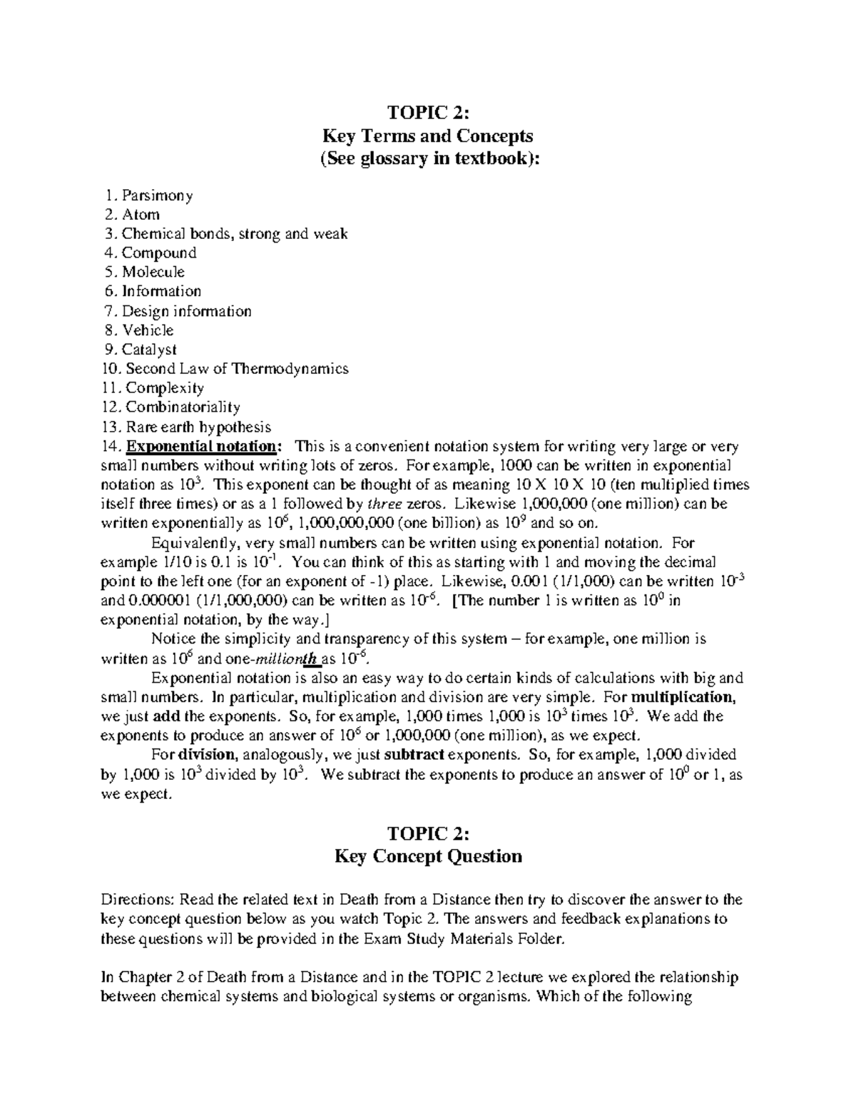 Topic 2 Key Terms and Key Concept Question(1) - TOPIC 2: Key Terms and ...