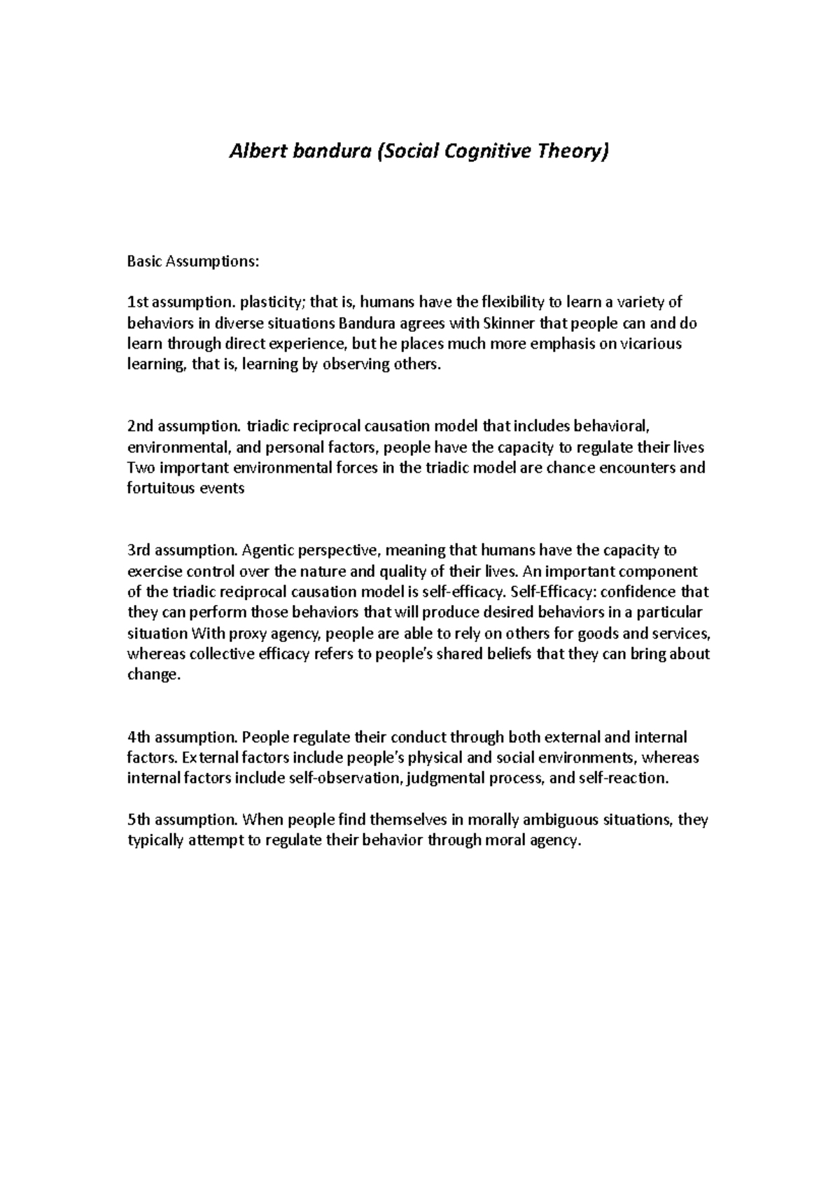 Albert bandura - SOCIAL COGNITIVE THEORY - Albert bandura (Social ...