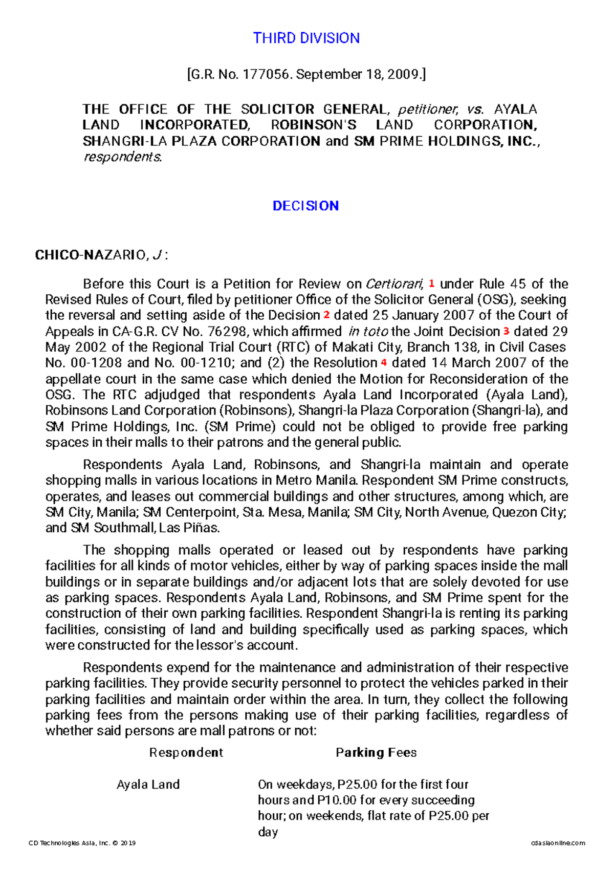 25 Office of the Solicitor General v - THIRD DIVISION [G. No. 177056 ...