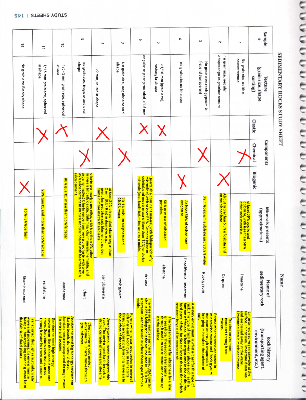 Kami Export - Sedimentary data sheet - GEL-111 - Studocu