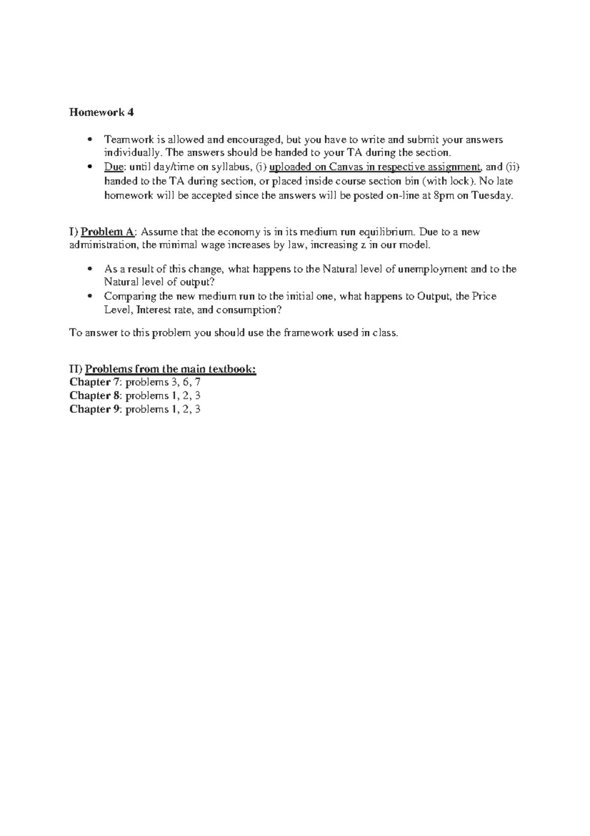 Homework 4 - Homework 4 Teamwork is allowed and encouraged, but you ...