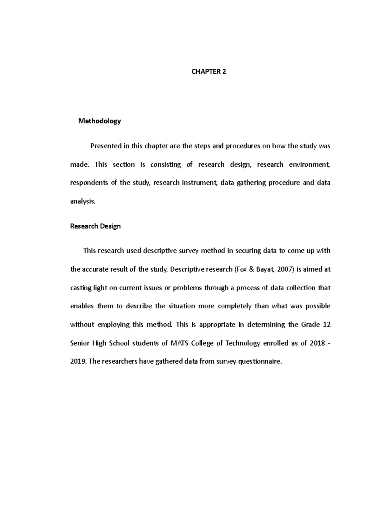 Chapter 2 - 1232o2 - CHAPTER 2 Methodology Presented in this chapter ...