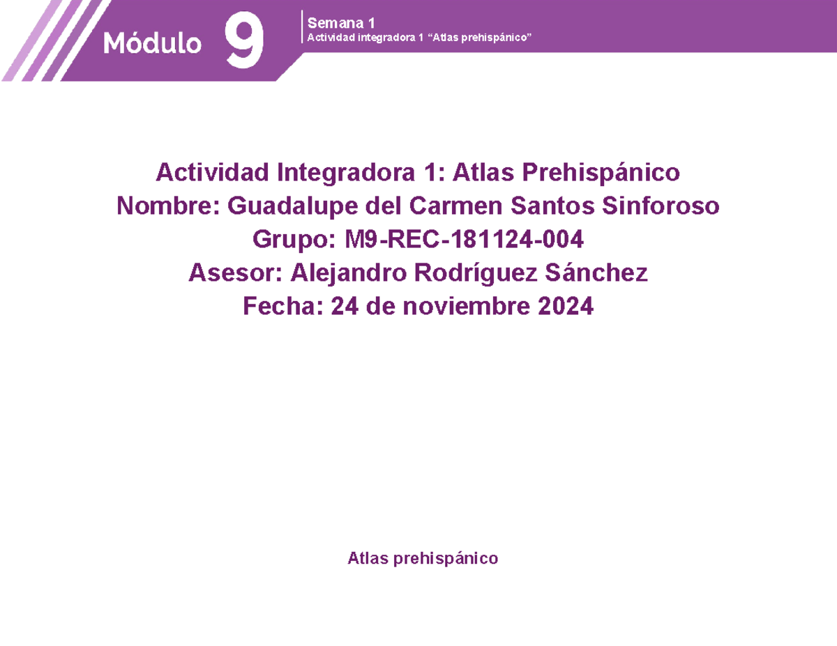 Santos Sinforoso Guadalupe Del Carmen M09S1AI1 - Actividad integradora ...