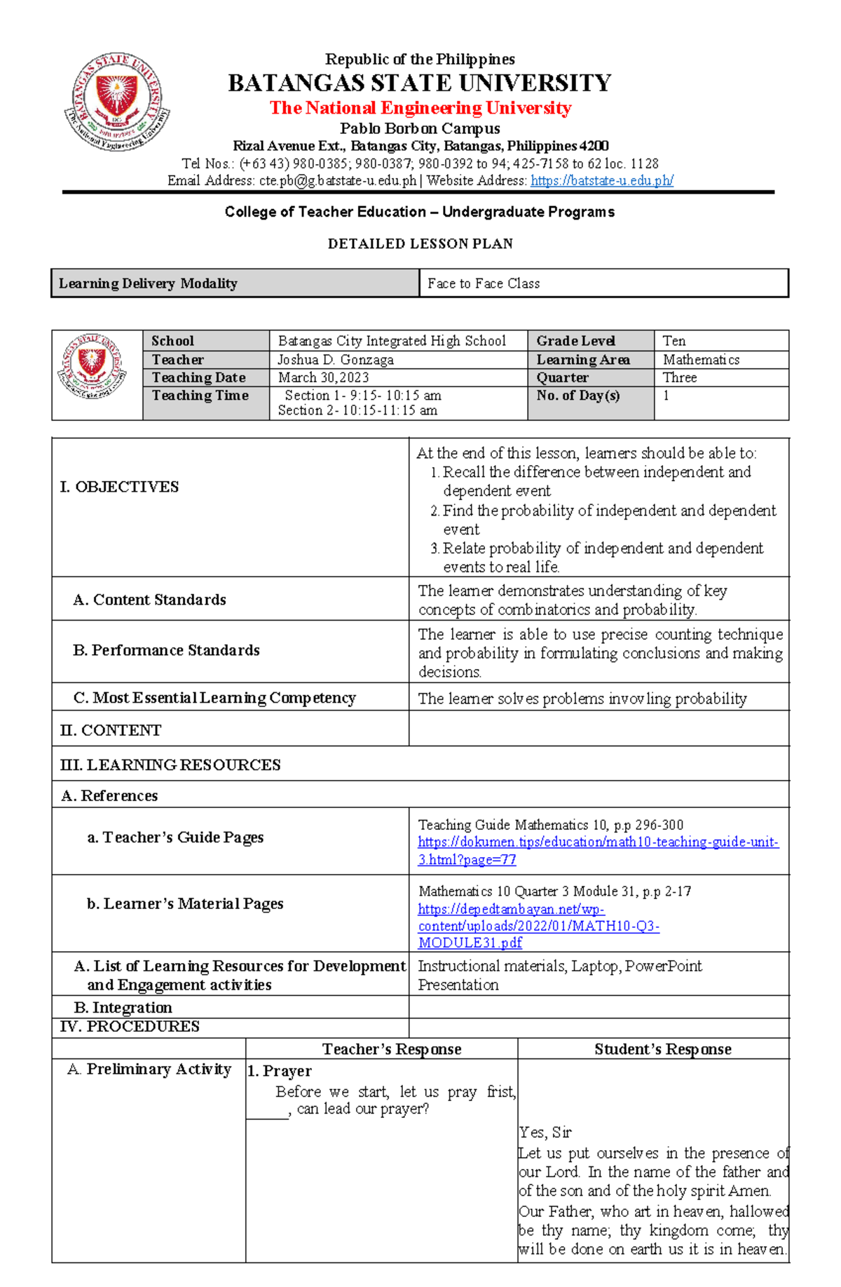 DLP Traditional Day 3 - This is your guide - BATANGAS STATE UNIVERSITY ...