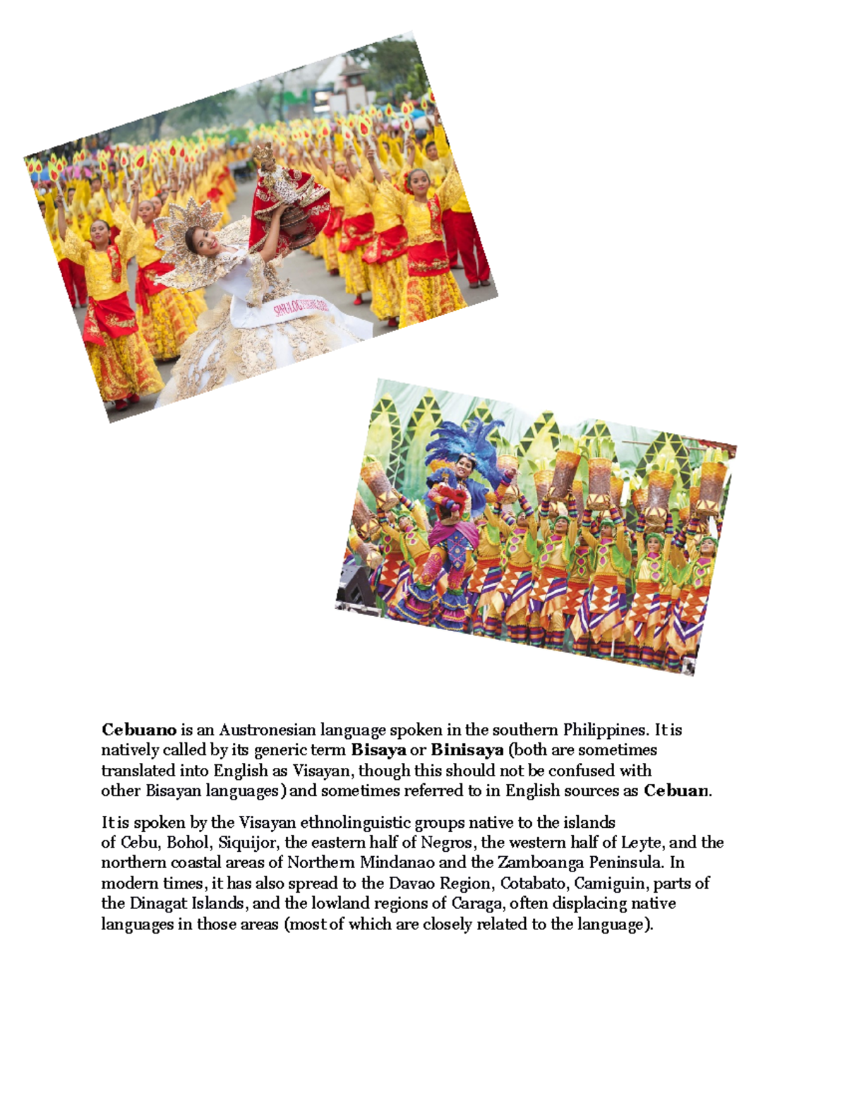 Traditions-in-Cebu - qerer - Cebuano is an Austronesian language spoken ...