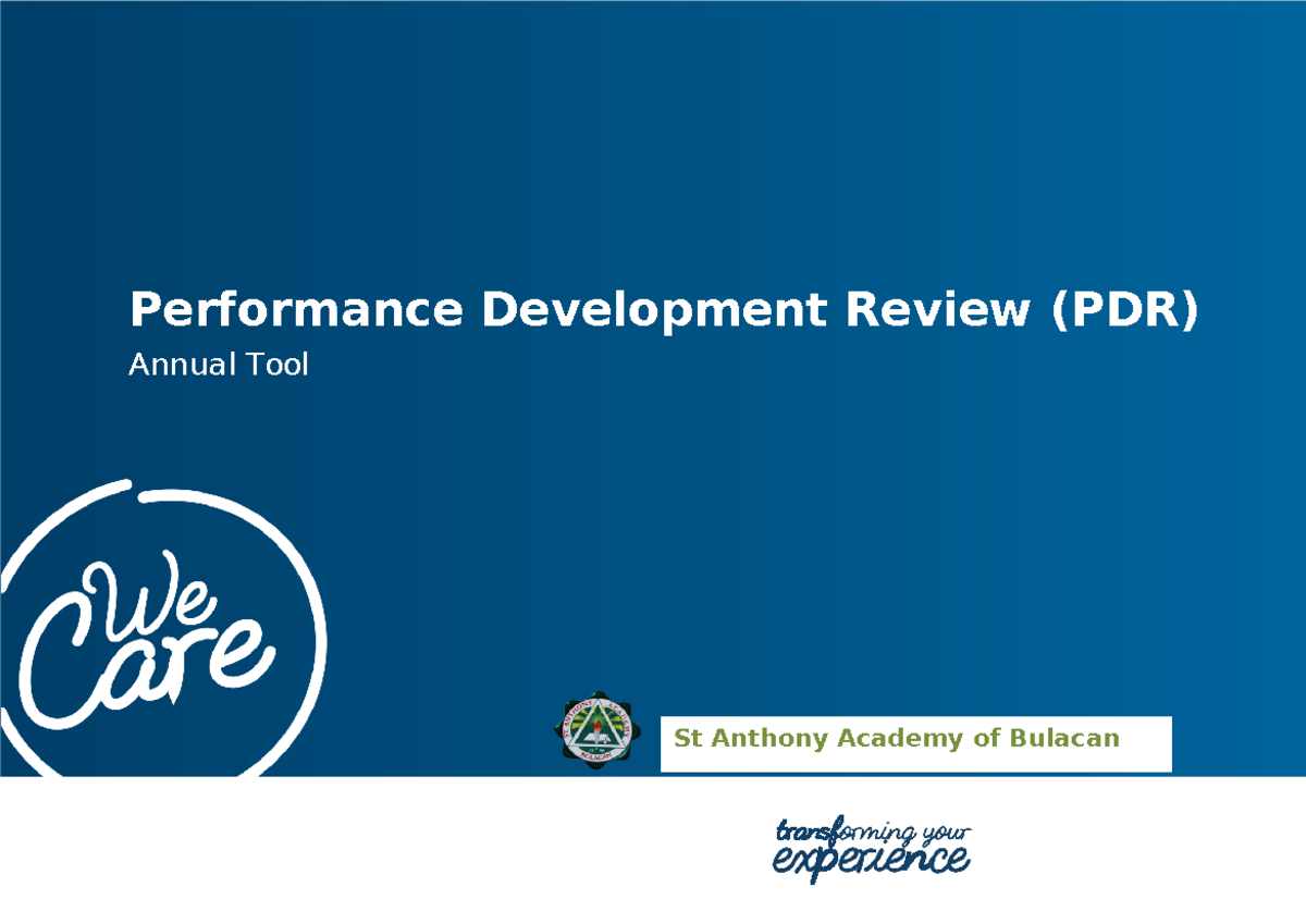 DE GUIA - PRACTICE MATERIALS - Performance Development Review (PDR ...