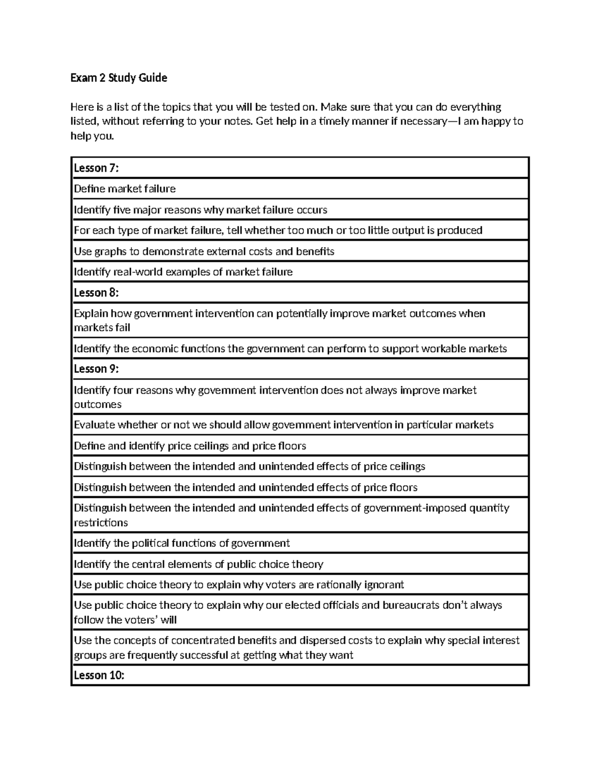 Exam 2 Study Guide - Tagged - Exam 2 Study Guide Here is a list of the ...