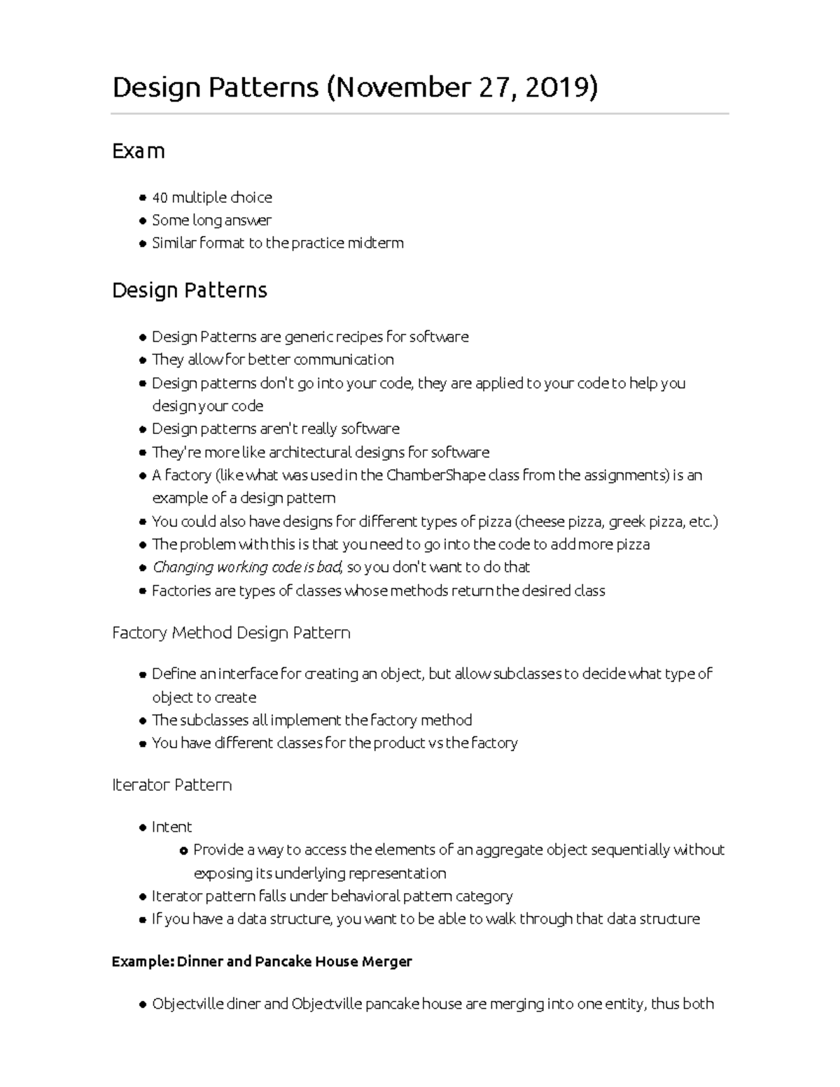 28. Design Patterns - Design Patterns (November 27, 2019) Exam 40 ...