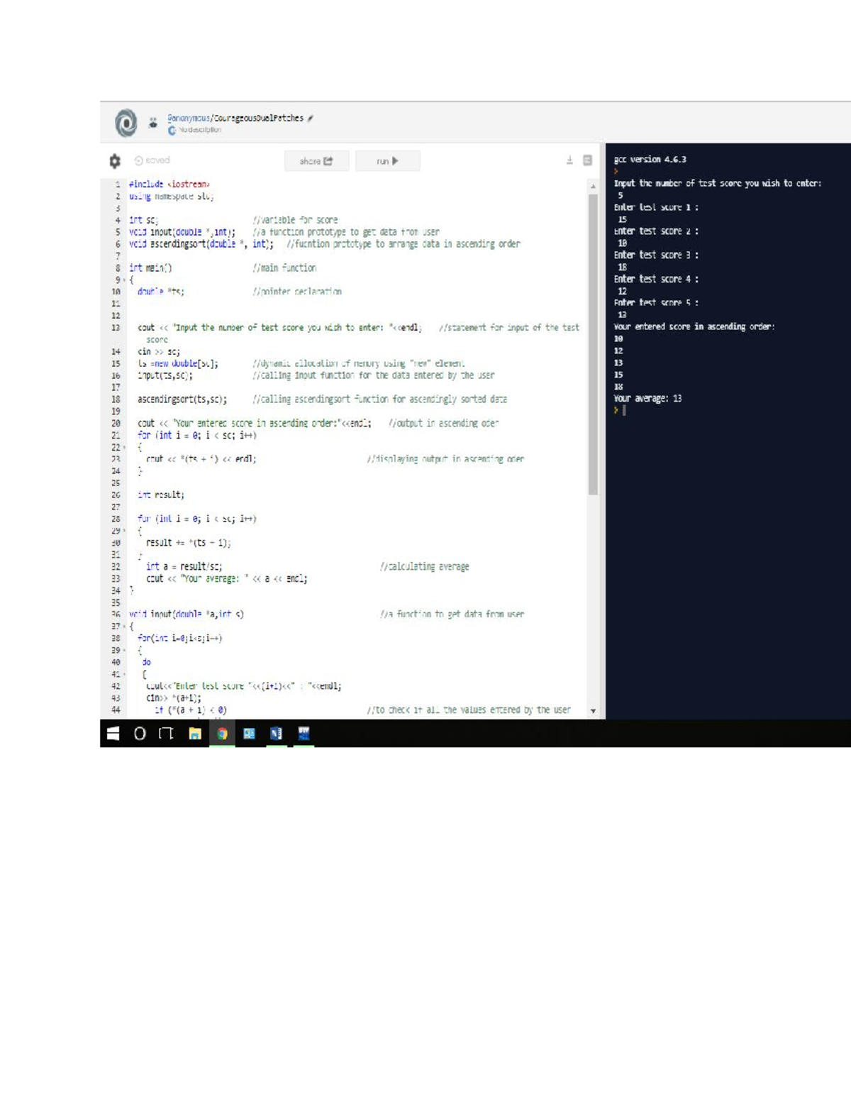 Screenshots - These are screenshot of codes in action or we can say ...