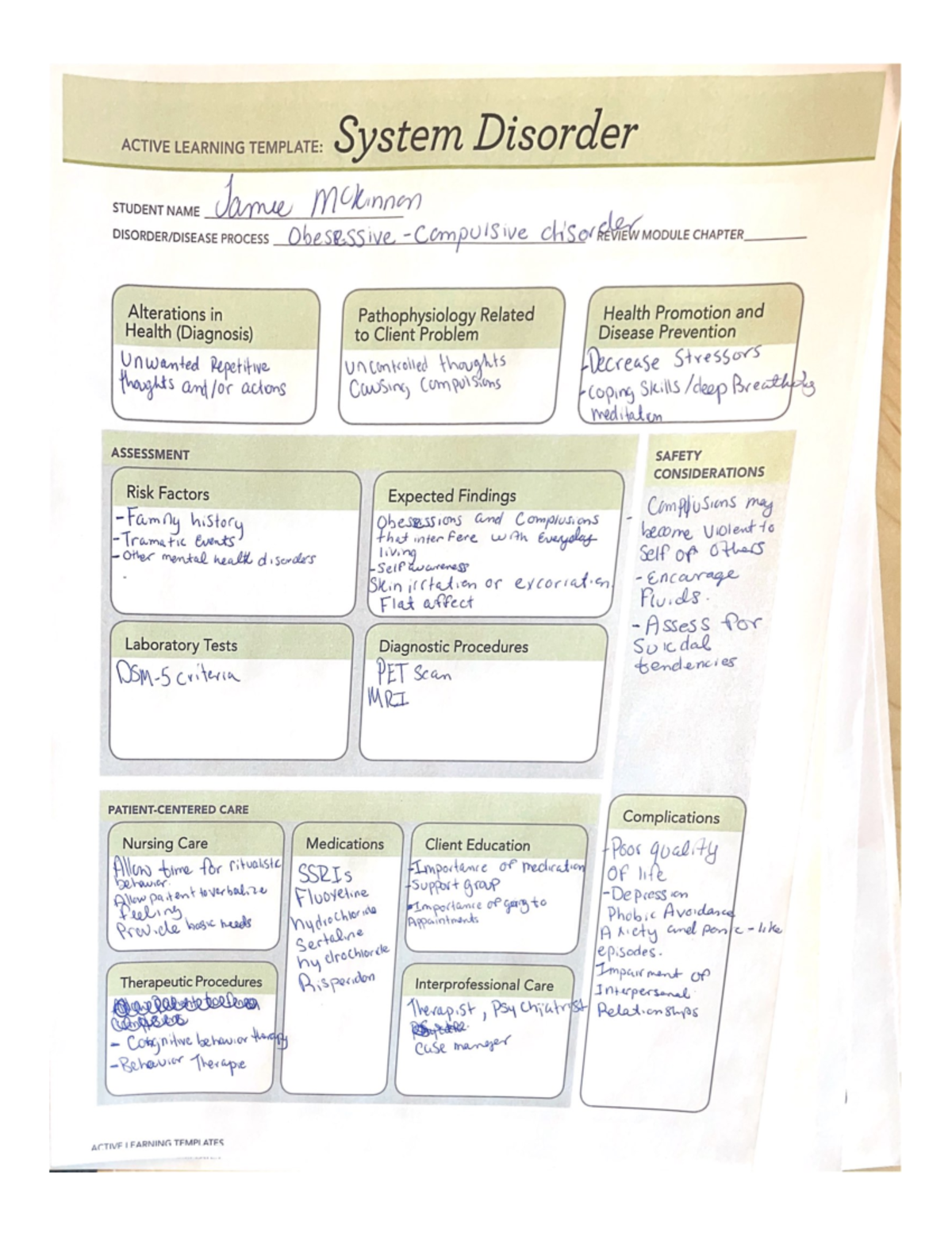 System Disorder - Nurs 140 - Studocu