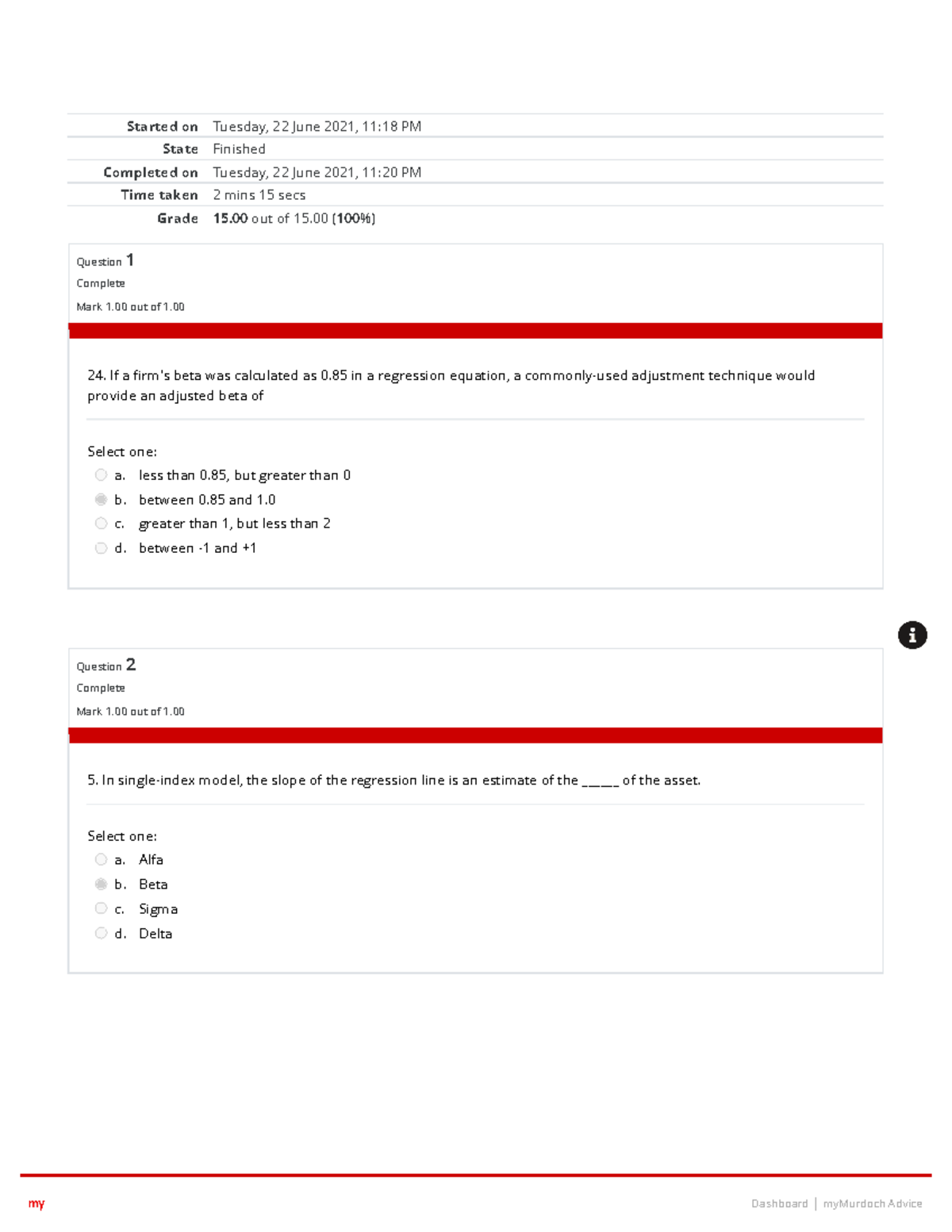 Quiz 7 (Chapter 8) Attempt review 3 - Started on Tuesday, 22 June 2021 ...