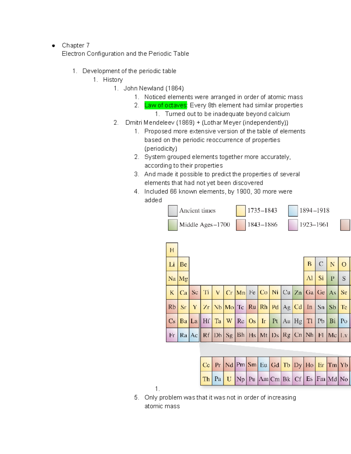 Chapter 7 Electron Configuration and the Periodic Table - Chapter 7 ...