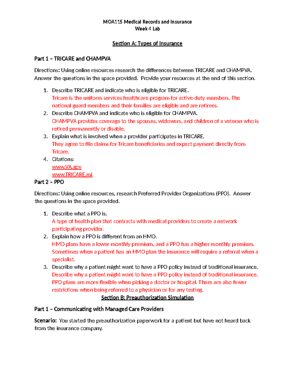 Medical Records LAB 4 - good - MOA115 Medical Records and Insurance ...