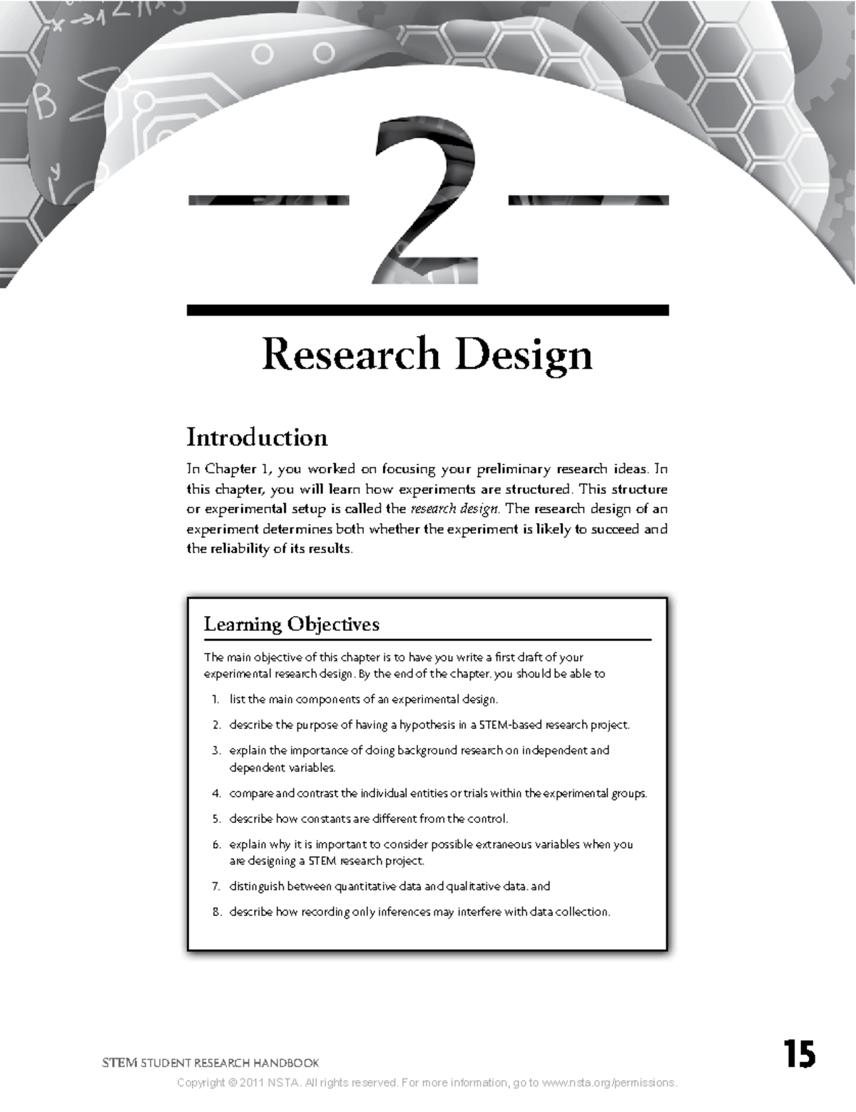 Chapter 2 Beginning a STEM Research Project - STEMSTEMSTEM STUDENT ...