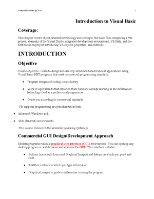 Vb notes - part 1 - A revised course with - Concise concepts - Hands on ...