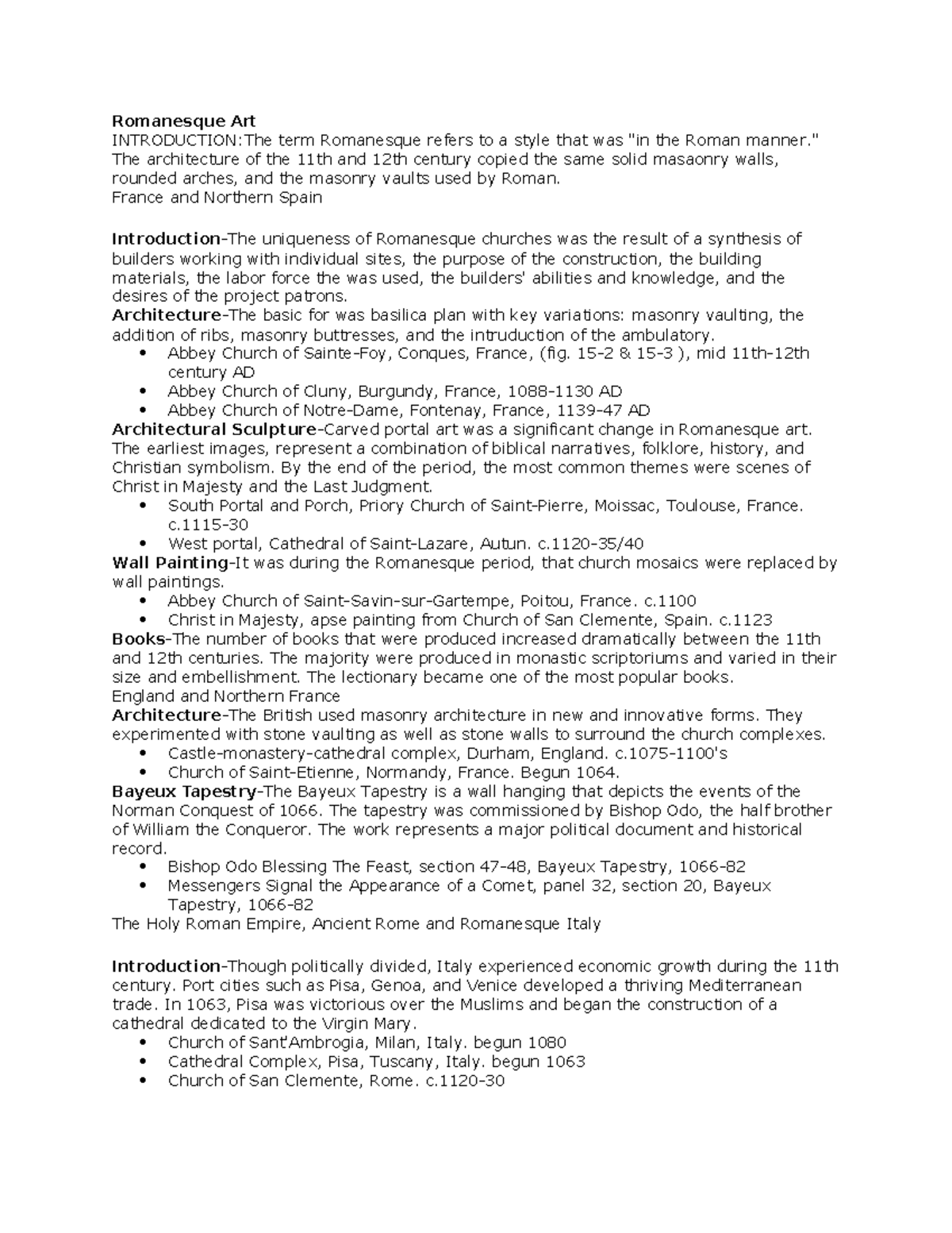 Art Chapter 15 - Romanesque Art - Romanesque Art INTRODUCTION:The term ...