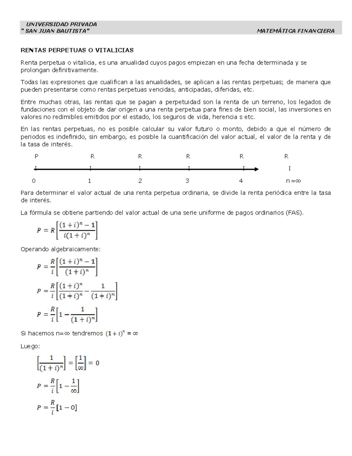 Rentas Perpetua 2 - Warning: TT: undefined function: 32 “ SAN JUAN BAUTISTA” MATEMÁTICA ...