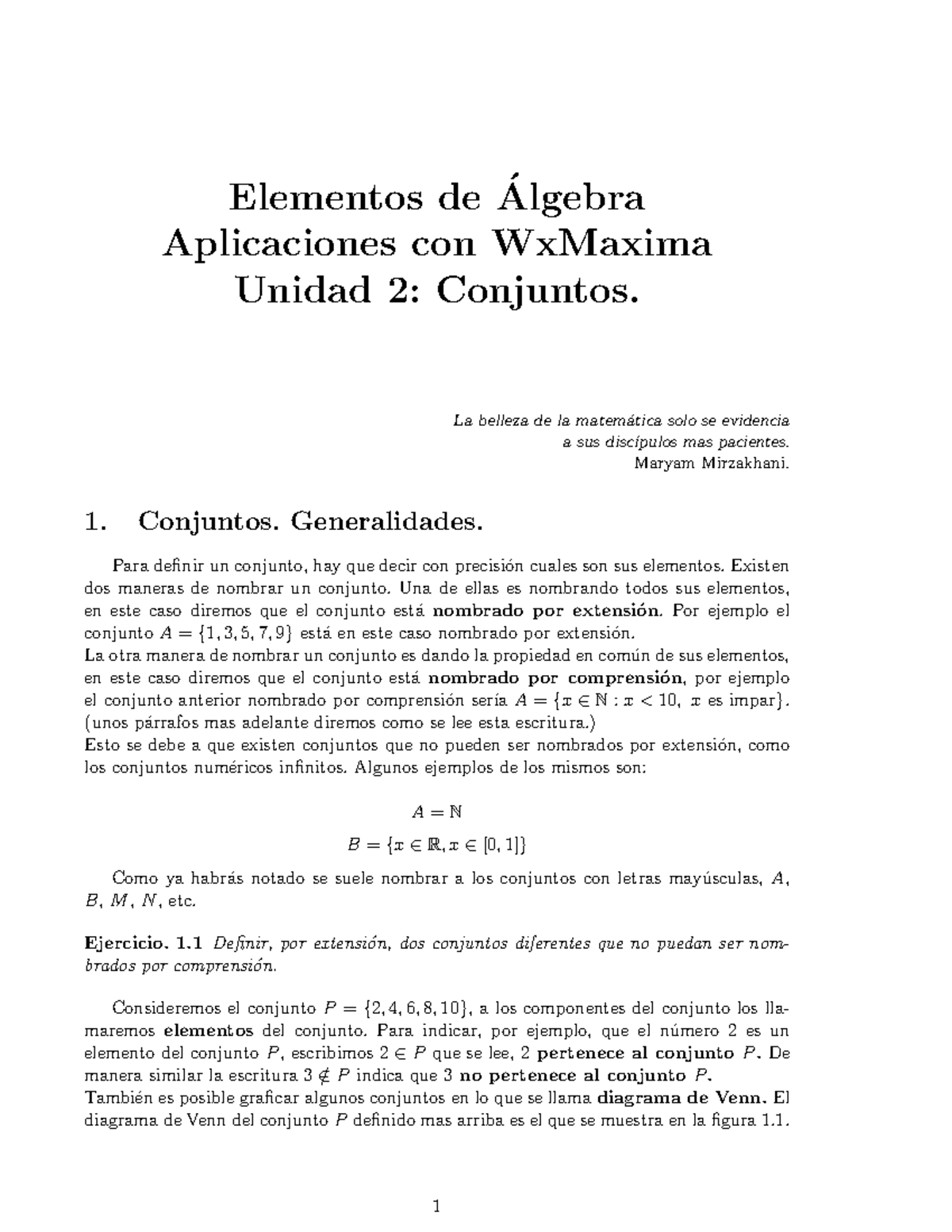 2 Conjuntos - Resumen elementos de algebra - Elementos De Álgebra ...