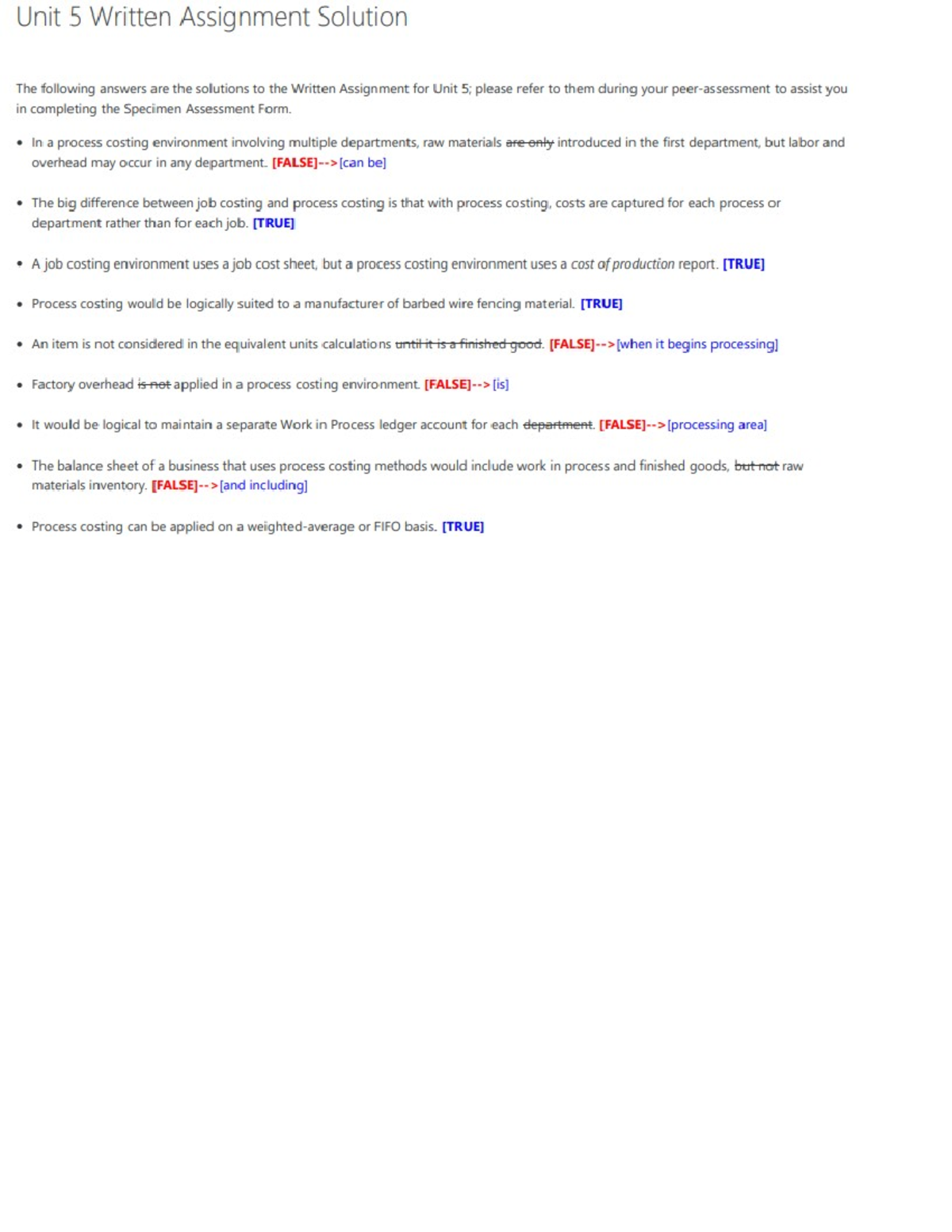 Unit 5 Assignment - Answers - Unit 5 Written Assignment Solution The following answers are the ...