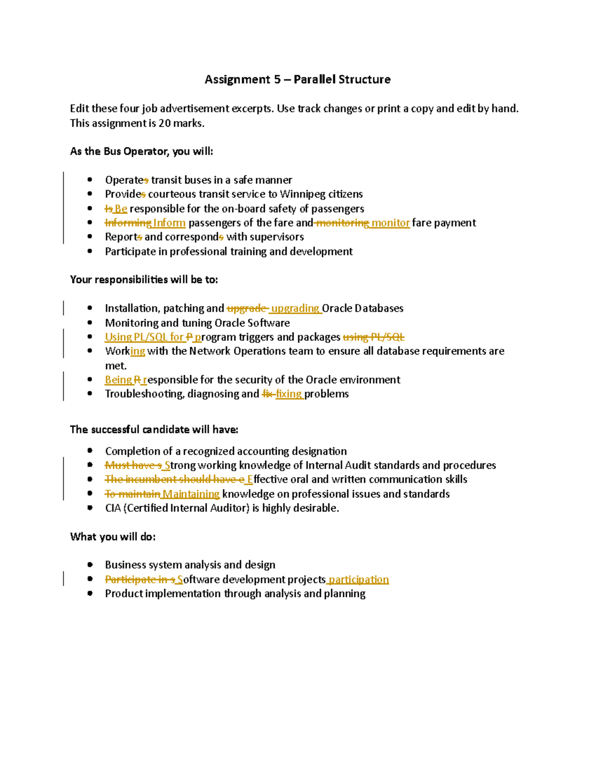 (Nikki) Dy Anh Phan - Assignment 5 - Parallel Structure - Assignment 5 ...