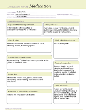 Toradol - drug cards - ACTIVE LEARNING TEMPLATES Medication STUDENT ...