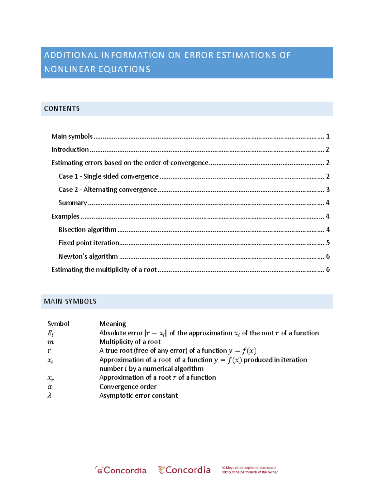 ENGR391 L2 07 01 Error estimations of nonlinear equations - ADDITIONAL INFORMATION ON ERROR ...
