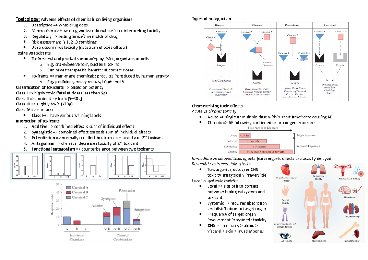 Toxicology - snake/bee venom, bacterial toxins o Can have therapeutic ...