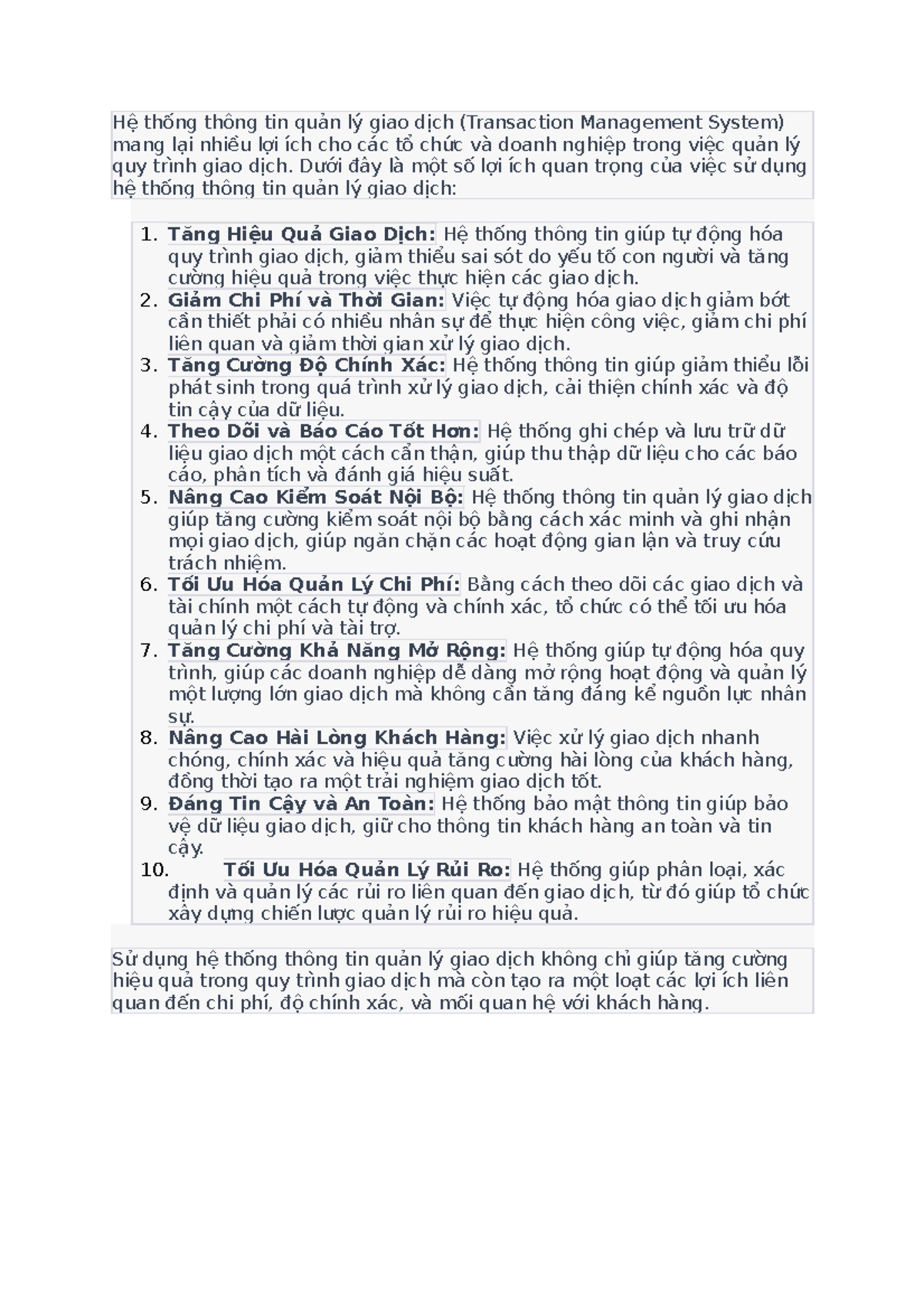 Doc - fajf - Hệ thống thông tin quản lý giao dịch (Transaction ...