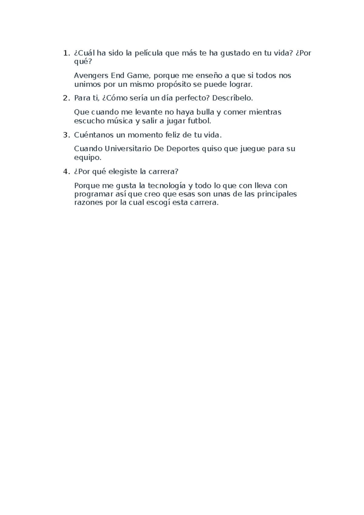 Preguntas que conectan - ¿Cuál ha sido la película que más te ha ...