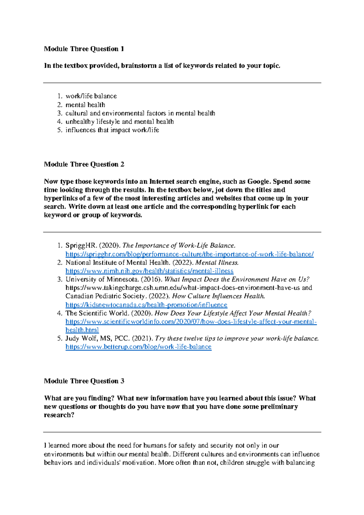 3-1 Module Three Short Responses - Module Three Question 1 In the textbox provided, brainstorm a ...