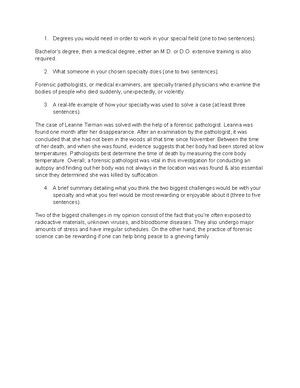Unit 1 lab forensic 2 - Why is chemical analysis used in forensic ...