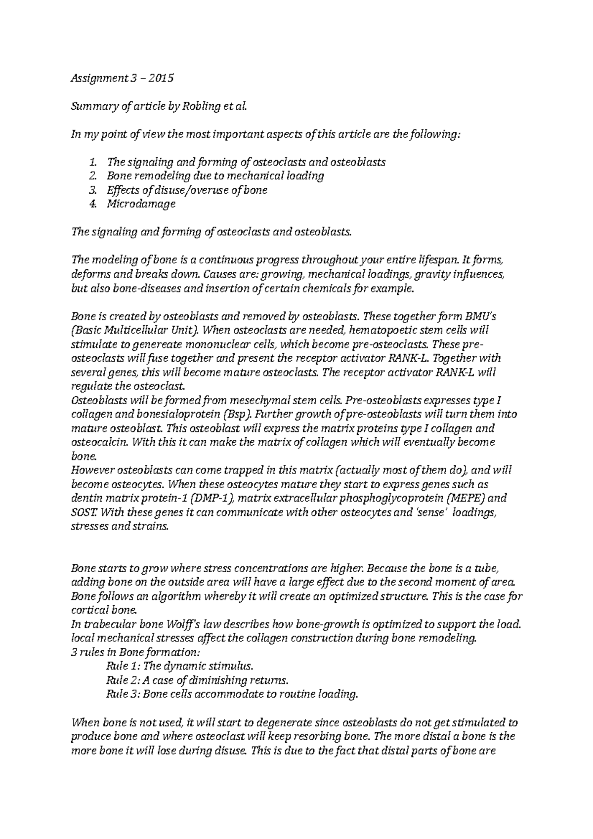 Seminar assignments - Assignment 3 - Anatomy & Physiology - Assignment ...