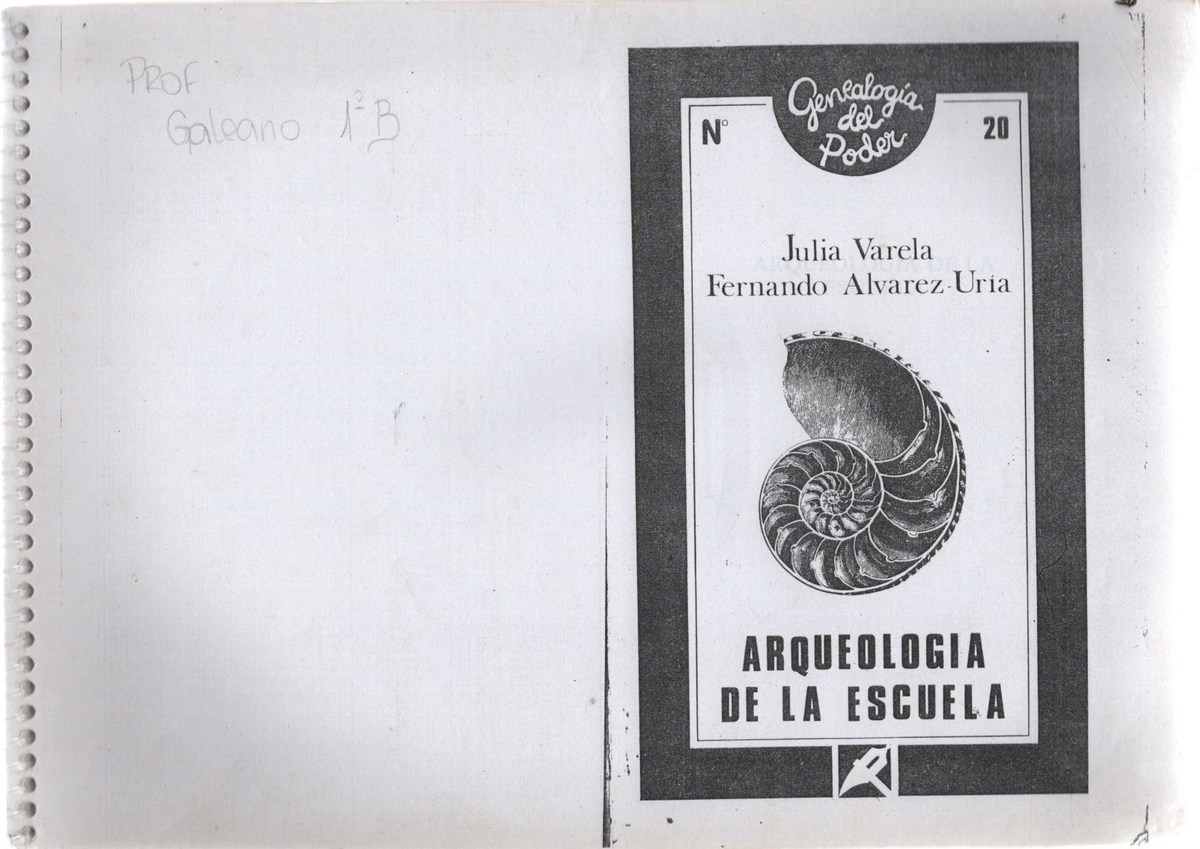 Arqueologia De La Escuela Cap1y2 compressed - Pedagogía - Studocu
