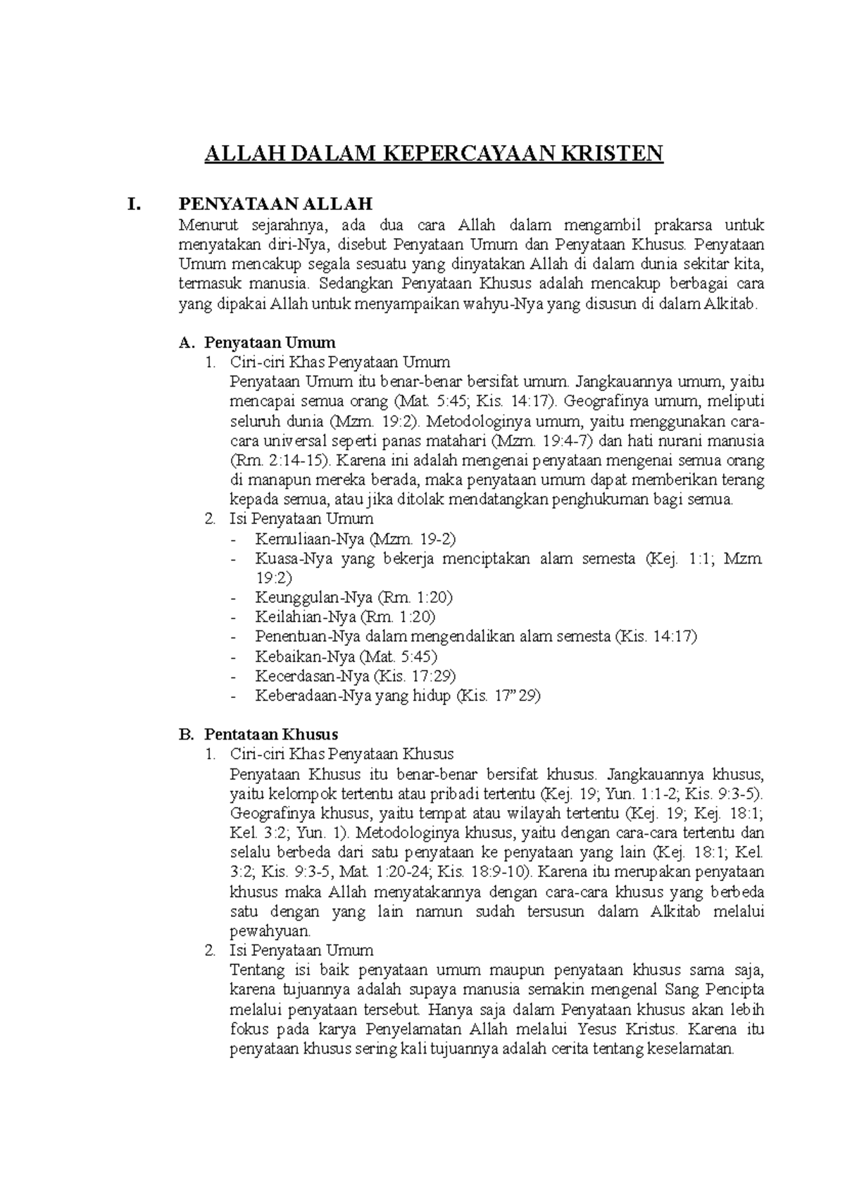 Allah Dalam kepercayaan Kristen - ALLAH DALAM KEPERCAYAAN KRISTEN I ...