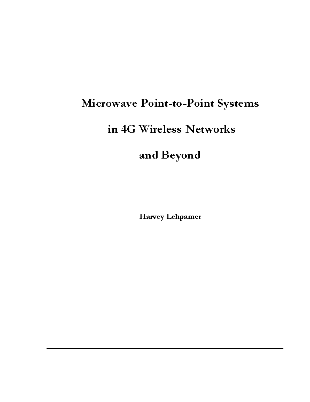 Microwave Point-to-Point Systems - Introduction As wireless carriers ...