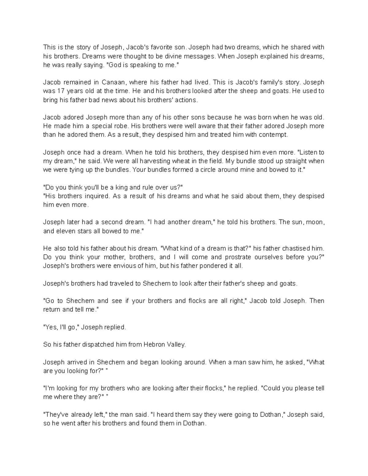 The Story Of Joseph Summary Analysis BSED English Contemporary the-story-of-joseph-summary-analysis-bsed-english-contemporary