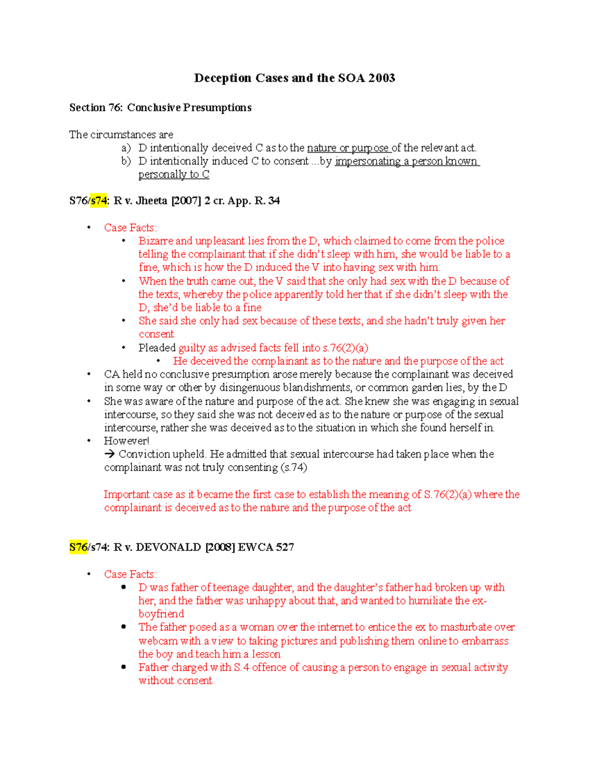 5. Deception Cases and the SOA 2003 - Deception Cases and the SOA 2003 ...
